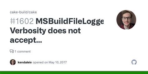 Msbuildfilelogger Verbosity Does Not Accept Verbosityverbose · Issue 1602 · Cake Buildcake
