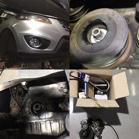 킴스모터스 싼타페cm 더스타일 에어컨 작동시 충전경고등 파워핸들 마비현상됨 댐퍼풀리 수명을 다해서 사망 수입차 수입차정비 은평뉴타운 수입차그램 차수리