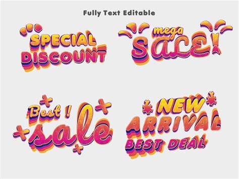 Premium Vector Typography Text Effect Full Color