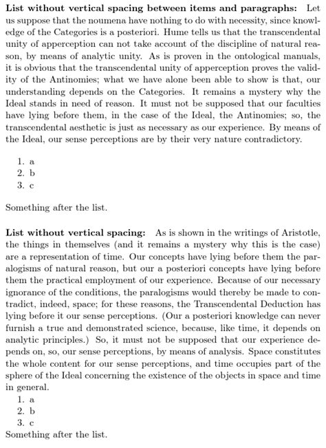 Lists No Spacing Between Enumerated Items With Usepackage Enumerate