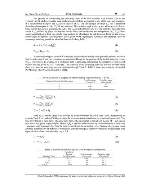 Coupled Random Pwm Technique For Dual Inverter Fed Induction Motor Drive Pdf