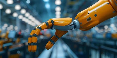 A Robotic Arm On An Assembly Line Demonstrates Precision And Automation