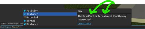 RaycastResult Instance Type Is Any Instead Of BasePart Studio