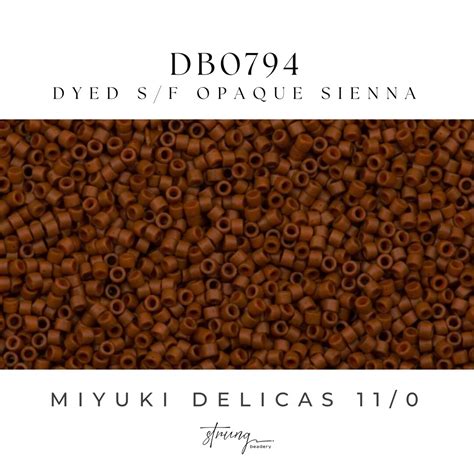 Db0794 Miyuki Delica Beads 110 Dyed Semi Frosted Opq Sienna 8 Grams