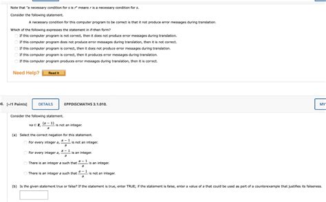 Solved Note That A Necessary Condition For S Is R′′ Means R
