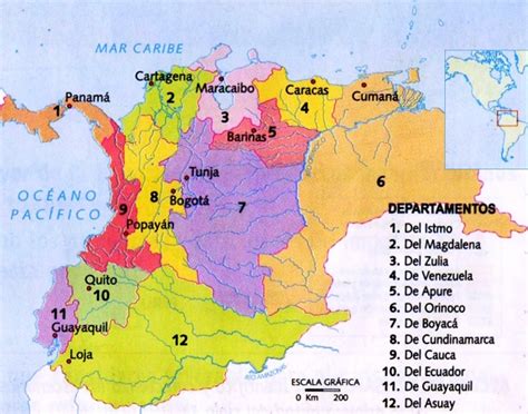 Mapa De Colombia Gran Colombia 1819 1831 Social Hizo