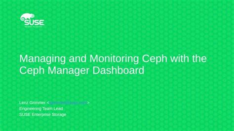 Managing And Monitoring Ceph Ceph Day Berlin 2018 11 12 Ppt