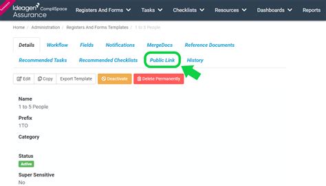 Creating A Qr Code For A Public Link Form In Assurance Complispace