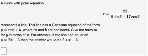 Solved A curve with polar equation r sinθ cosθ Chegg