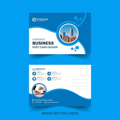 벡터에서 미니멀 기업 비즈니스 엽서 디자인 서식 파일 프리미엄 벡터