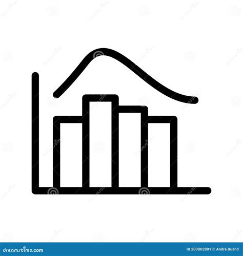 Histogram Line Icon Illustration Vector Graphic Stock Illustration