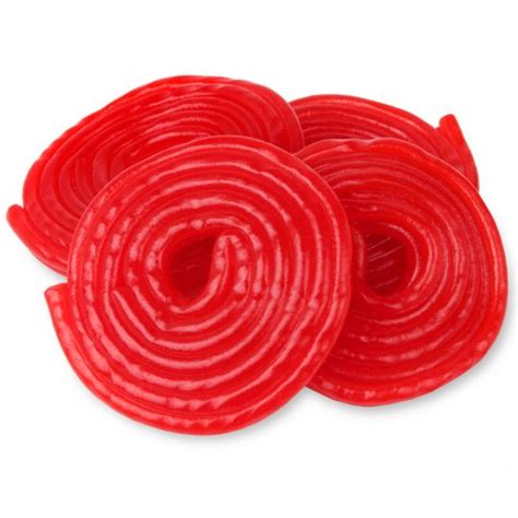 Fini Strawberry Red Spiro Licorice Wheel Candy 22 Lb Long Island Candy Factory