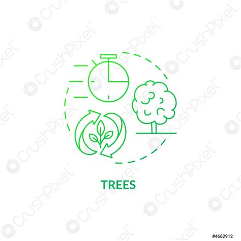 Trees Green Gradient Concept Icon Stock Vector 4662912 Crushpixel
