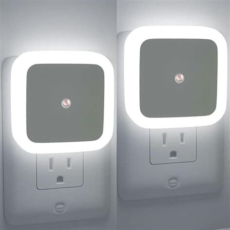 Chillyfit 2 Pack Night Lamp Sensor Light For Bedroom Bed Side Home Smart Automatic Onoff Dim Led