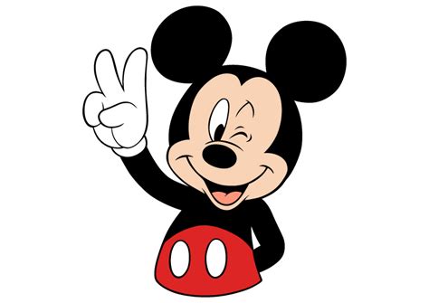 Mickey Mouse Peace Free Vector Superawesomevectors