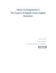 CIS170 Week 10 Assignment 4 Docx Week 10 Assignment 4 The Future Of