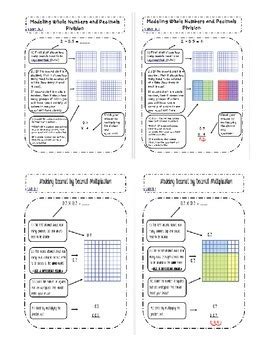 Modeling Decimal Operations Interactive Notes BUNDLE By ABSeas TpT