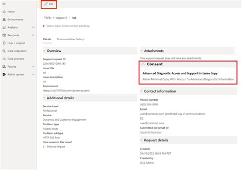 지원 환경 및 고객 데이터 액세스 동의 Power Platform Microsoft Learn
