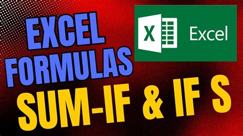 Sum If And Sum Ifs Functions In Tamil Excel Formula Fun With Formula Youtube