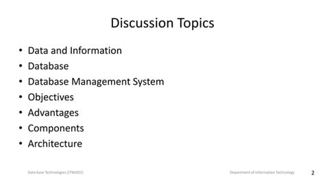 Introduction To Database Management Systems Pptx Databases