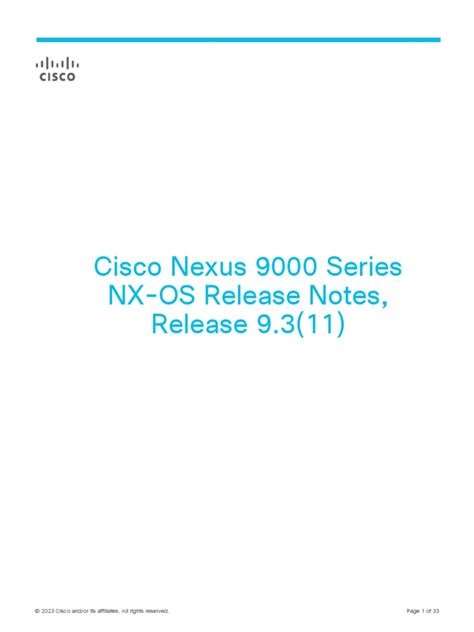 Cisco Nexus 9000 Nxos Release Notes 9311 Pdf Pdf I Pv6 Network Switch