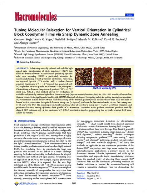 Pdf Shear Alignment Of Standing Block Copolymer Lamellae In Thin