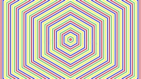 Color Hexagon Simple Flat Geometric On White Background Loop Colored Hexagonal Radio Waves