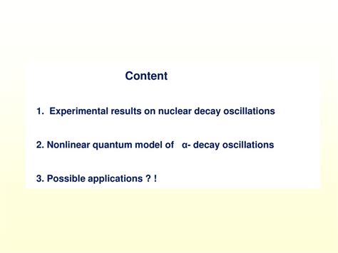 Nucleus Decay Oscillations As Possible Signal Ppt Download