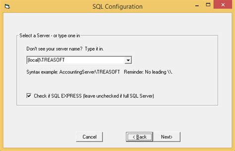 SQL Server General Troubleshooting Treasury Software