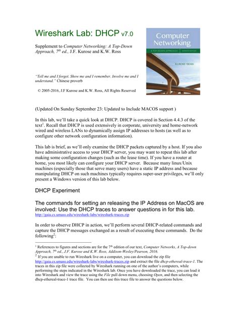 Wireshark DHCP V7 0
