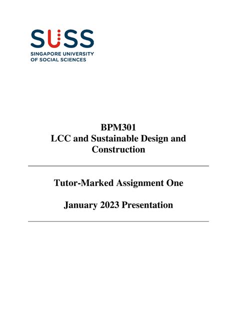 Bpm301 Jan23 Tma01 Tutor Marked Assignment One Bpm Lcc And