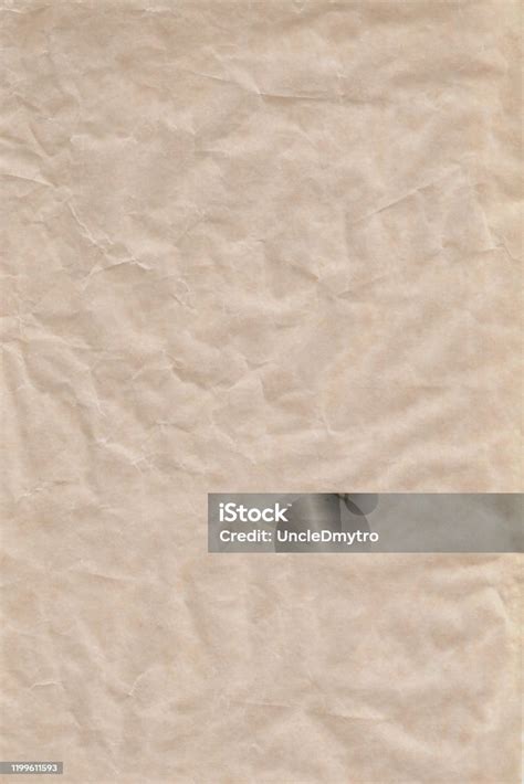 빈 시트 갈색 구겨진 포장 또는 양피지 종이 텍스처 또는 배경 디자인 또는 텍스트용 공간입니다 소프트 포커스 맨 위 보기 0명에
