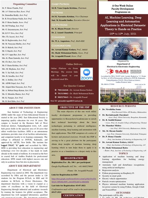 fdp brochure pdf engineering science and technology