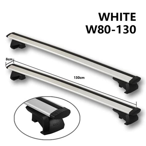 블랙 및 실버 자동차 루프 랙 윙 바 범용 오토 탑 아크 모양 알루미늄 합금 로드 로드 프리미엄 공기 역학 130cm