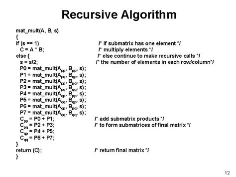 Numerical Algorithms Parallelizing Matrix Multiplication Solving A System
