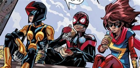 Ms Marvel Nova And Spiderman