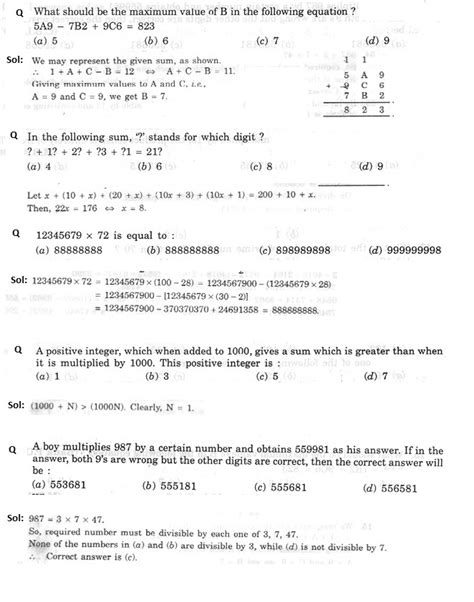 Number System Important Questions With Solution Aptitude