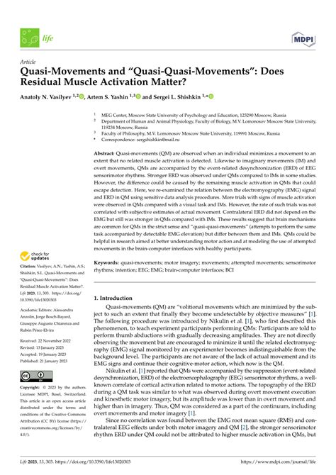 Pdf Quasi Movements And Quasi Quasi Movements” Does Residual Muscle