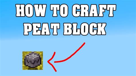 How To Craft Peat Block In Minecraft Cobblemon Youtube