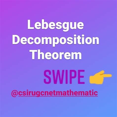 Lebesgue Decomposition Csir Ugc Net Mathematics Exam Facebook