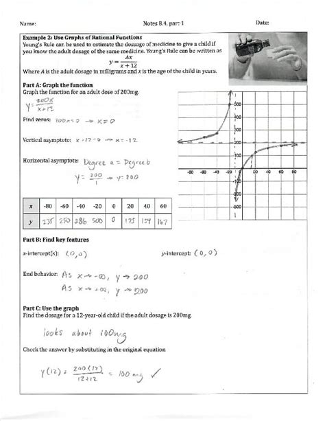 Teacher Guide Lesson 8 4 Part 1 Graphing Rational Functions