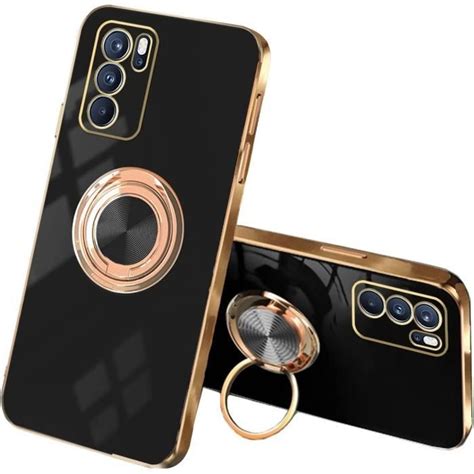 Coque Oppo Reno Pro Oppo Reno Pro G En Silicone Placage Anti Choc M Tal Ring Kickstand