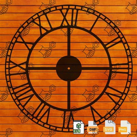 Wall Clock Stl Files Etsy