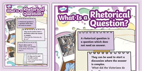 What Is A Rhetorical Question Display Poster Twinkl