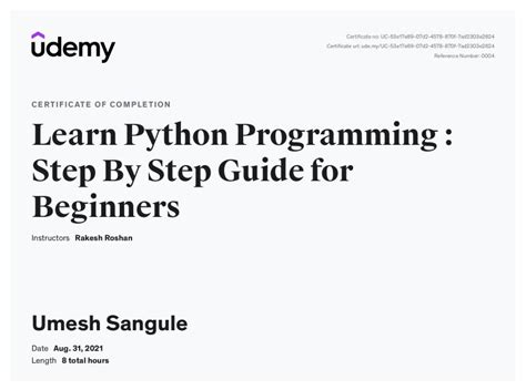 Umesh Sangule On Linkedin Udemy Udemycourses Programming Python