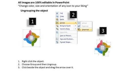 Diverging And Converging Circular Arrows Process Cycle Flow Chart PowerPoint Slides
