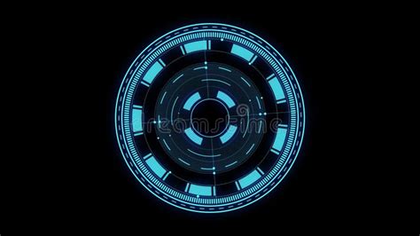 Hud Element Alpha Mask Included Motion Graphic Circular Blue On