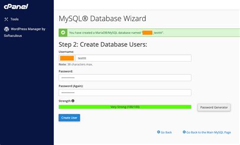 creating mysql databases and users zalvis docs