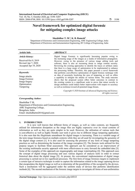 Novel Framework For Optimized Digital Forensic For Mitigating Complex Image Attacks Pdf