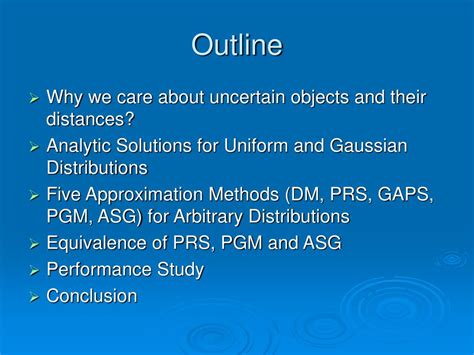 Ppt An Efficient Distance Calculation Method For Uncertain Objects